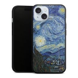 DeinDesign iPhone 15 Handy Premium Silikon H&uuml;lle Handyh&uuml;lle schwarz Case The Starry Night Kunst Silikon Premium Case