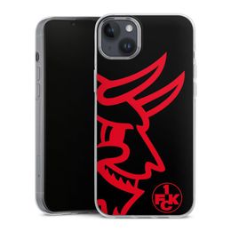 DeinDesign iPhone 14 Plus Handy Silikon H&uuml;lle Case transparent Handyh&uuml;lle 1. Fc Kaiserslautern Logo Official Licensed Product Silikon Case