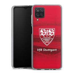DeinDesign Galaxy A12 Handy Silikon H&uuml;lle Case transparent Handyh&uuml;lle Stadium Vfb Stuttgart Official Licensed Product Silikon Case