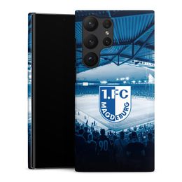 DeinDesign Galaxy S23 Ultra Handy Premium Case Smartphone Handyh&uuml;lle Schutzh&uuml;lle matt Stadium 1. Fcm 1. Fc Magdeburg Premium Case
