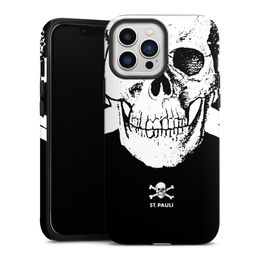 DeinDesign iPhone 13 Pro Max Handy Panzer Handyh&uuml;lle robuste Outdoor H&uuml;lle Schutzh&uuml;lle matt Totenkopf Fc St. Pauli Official Licensed Product Tough Case