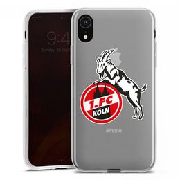 DeinDesign iPhone Xr Handy Silikon H&uuml;lle Case transparent Handyh&uuml;lle Transparent Logo 1. Fc K&ouml;ln Silikon Case