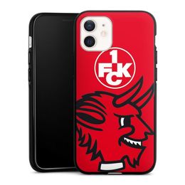DeinDesign iPhone 12 Handy Silikon H&uuml;lle Case schwarz Handyh&uuml;lle Devil 1. Fc Kaiserslautern 1. Fck