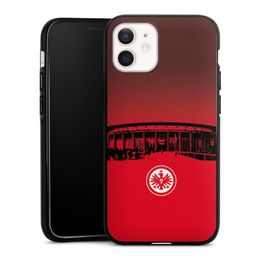 DeinDesign iPhone 12 Handy Silikon H&uuml;lle Case schwarz Handyh&uuml;lle Eintracht Frankfurt Official Licensed Product Stadium
