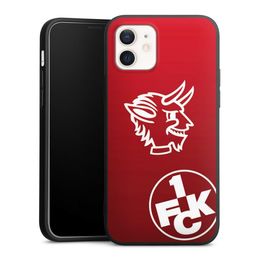 DeinDesign iPhone 12 Handy Premium Silikon H&uuml;lle Handyh&uuml;lle schwarz Case 1. Fc Kaiserslautern Official Licensed Product Devil Silikon Premium Case