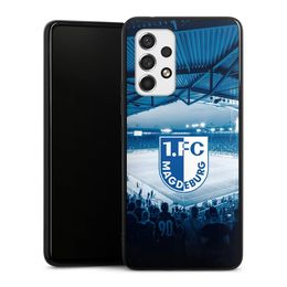 DeinDesign Galaxy A53 5G Handy Silikon H&uuml;lle Case schwarz Handyh&uuml;lle 1. Fcm Stadium 1. Fc Magdeburg