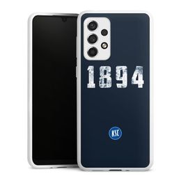 DeinDesign Galaxy A33 5G Handy Silikon H&uuml;lle Case wei&szlig; Handyh&uuml;lle Ksc Karlsruher Sc Bundesliga Silikon Case