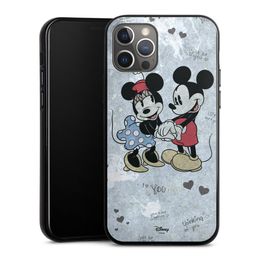 DeinDesign iPhone 12 Pro Handy Silikon H&uuml;lle Case schwarz Handyh&uuml;lle Vintage Disney