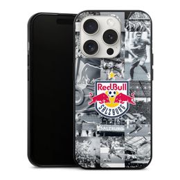 DeinDesign iPhone 15 Pro Handy Slim Case extra d&uuml;nn Silikon Handyh&uuml;lle schwarz H&uuml;lle Salzburg Red Bull Fc Red Bull Salzburg Silikon Slim Case