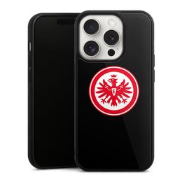 DeinDesign iPhone 15 Pro Handy Gallery Case Handyh&uuml;lle 9H Geh&auml;rtetes Glas R&uuml;ckseite H&uuml;lle Sge Eintracht Frankfurt Eagle Gallery Case