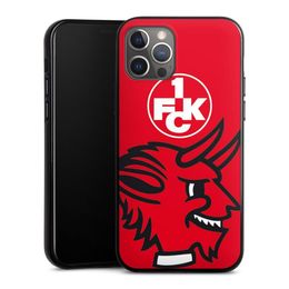 DeinDesign iPhone 12 Pro Handy Silikon H&uuml;lle Case schwarz Handyh&uuml;lle 1. Fck Devil 1. Fc Kaiserslautern