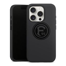 DeinDesign iPhone 15 Pro Handy Panzer Handyh&uuml;lle robuste Outdoor H&uuml;lle Schutzh&uuml;lle matt F95 Fortuna D&uuml;sseldorf Logo Tough Case