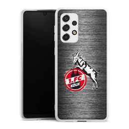 DeinDesign Galaxy A33 5G Handy Silikon H&uuml;lle Case transparent Handyh&uuml;lle Metallic Look Official Licensed Product 1. Fc K&ouml;ln Silikon Case