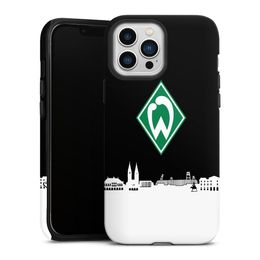 DeinDesign iPhone 13 Pro Max Handy Panzer Handyh&uuml;lle robuste Outdoor H&uuml;lle Schutzh&uuml;lle matt Skyline Sv Werder Bremen Official Licensed Product Tough Case