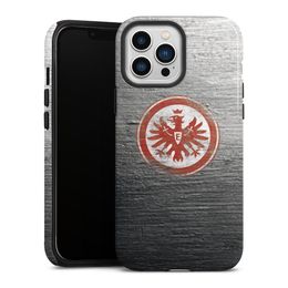 DeinDesign iPhone 13 Pro Max Handy Panzer Handyh&uuml;lle robuste Outdoor H&uuml;lle Schutzh&uuml;lle gl&auml;nzend Eintracht Frankfurt Sge Logo Tough Case