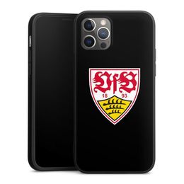 DeinDesign iPhone 12 Pro Handy Premium Silikon H&uuml;lle Handyh&uuml;lle schwarz Case Vfb Stuttgart Coat Of Arms Official Licensed Product Silikon Premium Case