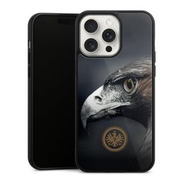 DeinDesign iPhone 15 Pro Max Handy Gallery Case Handyh&uuml;lle 9H Geh&auml;rtetes Glas R&uuml;ckseite H&uuml;lle Eintracht Frankfurt Eagle Official Licensed Product Gallery Case