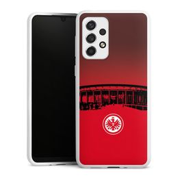 DeinDesign Galaxy A33 5G Handy Silikon H&uuml;lle Case wei&szlig; Handyh&uuml;lle Eintracht Frankfurt Stadium Official Licensed Product Silikon Case