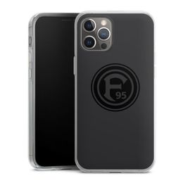 DeinDesign iPhone 12 Pro Max Handy Silikon H&uuml;lle Case transparent Handyh&uuml;lle F95 Fortuna D&uuml;sseldorf Logo Silikon Case