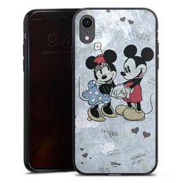 DeinDesign iPhone Xr Handy Silikon H&uuml;lle Case schwarz Handyh&uuml;lle Vintage Disney