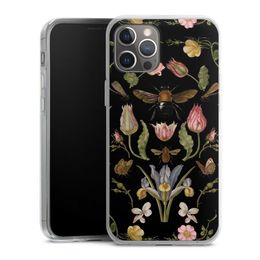 DeinDesign iPhone 12 Pro Max Handy Silikon H&uuml;lle Case transparent Handyh&uuml;lle Flower Wreath Bee Blossom Silikon Case