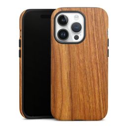 DeinDesign iPhone 14 Pro Handy Panzer Handyh&uuml;lle robuste Outdoor H&uuml;lle Schutzh&uuml;lle matt Larch Wood Wooden Look Tough Case