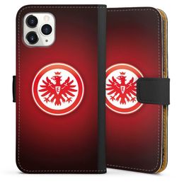 DeinDesign iPhone 11 Pro Handy Klapph&uuml;lle Handyh&uuml;lle aus Kunst Leder schwarz Flip Case Official Licensed Product Coat Of Arms Eintracht Frankfurt Sideflip mit 