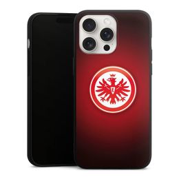DeinDesign iPhone 15 Pro Max Handy Premium Silikon H&uuml;lle Handyh&uuml;lle schwarz Case Official Licensed Product Coat Of Arms Eintracht Frankfurt Silikon Premium Case