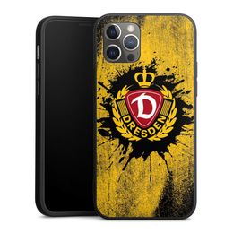 DeinDesign iPhone 12 Pro Handy Premium Silikon H&uuml;lle Handyh&uuml;lle schwarz Case Official Licensed Product Soccer Sg Dynamo Dresden Silikon Premium Case