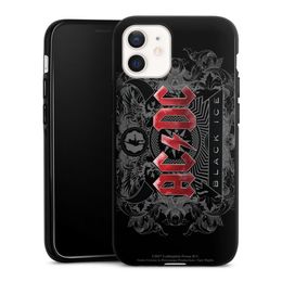 DeinDesign iPhone 12 Handy Silikon H&uuml;lle Case schwarz Handyh&uuml;lle Merchandise Black Ice Acdc