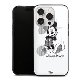 DeinDesign iPhone 15 Pro Handy Slim Case extra d&uuml;nn Silikon Handyh&uuml;lle schwarz H&uuml;lle Mickey Mouse Disney Official Licensed Product Silikon Slim Case