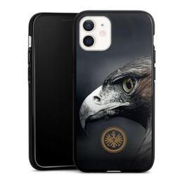 DeinDesign iPhone 12 mini Handy Silikon H&uuml;lle Case schwarz Handyh&uuml;lle Eintracht Frankfurt Eagle Official Licensed Product