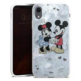DeinDesign iPhone Xr Handy Silikon H&uuml;lle Case wei&szlig; Handyh&uuml;lle Vintage Disney Silikon Case