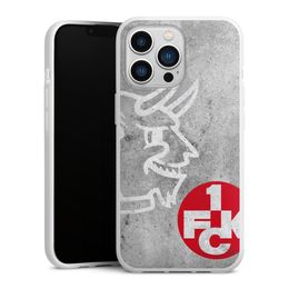 DeinDesign iPhone 13 Pro Handy Silikon H&uuml;lle Case wei&szlig; Handyh&uuml;lle 1. Fck Devil 1. Fc Kaiserslautern Silikon Case
