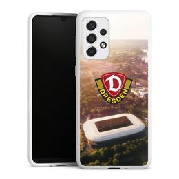 DeinDesign Galaxy A33 5G Handy Silikon H&uuml;lle Case wei&szlig; Handyh&uuml;lle Stadium Sg Dynamo Dresden Sgd Silikon Case
