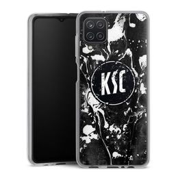 DeinDesign Galaxy A12 Handy Silikon H&uuml;lle Case transparent Handyh&uuml;lle Official Licensed Product Ksc Karlsruher Sc Silikon Case