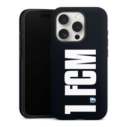 DeinDesign iPhone 15 Pro Handy Panzer Handyh&uuml;lle robuste Outdoor H&uuml;lle Schutzh&uuml;lle matt 1. Fcm 1. Fc Magdeburg Official Licensed Product Tough Case