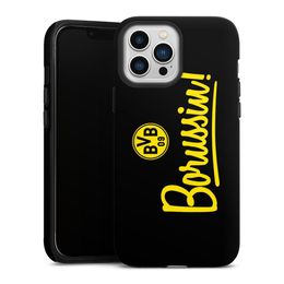 DeinDesign iPhone 13 Pro Max Handy Panzer Handyh&uuml;lle robuste Outdoor H&uuml;lle Schutzh&uuml;lle matt Borussia Dortmund Bvb Soccer Tough Case