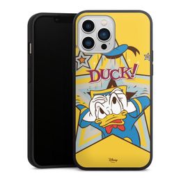 DeinDesign iPhone 13 Pro Max Handy Premium Silikon H&uuml;lle Handyh&uuml;lle schwarz Case Donald Duck Disney Official Licensed Product Silikon Premium Case