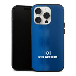 DeinDesign iPhone 15 Pro Handy Slim Case extra d&uuml;nn Silikon Handyh&uuml;lle schwarz H&uuml;lle Hsv Logo Official Licensed Product Silikon Slim Case