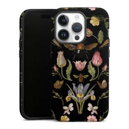 DeinDesign iPhone 14 Pro Handy Panzer Handyh&uuml;lle robuste Outdoor H&uuml;lle Schutzh&uuml;lle matt Flower Wreath Bee Blossom Tough Case