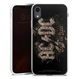DeinDesign iPhone Xr Handy Silikon H&uuml;lle Case wei&szlig; Handyh&uuml;lle Official Licensed Product Rock Or Bust Acdc Silikon Case