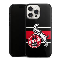 DeinDesign iPhone 15 Pro Max Handy Gallery Case Handyh&uuml;lle 9H Geh&auml;rtetes Glas R&uuml;ckseite H&uuml;lle Official Licensed Product 1. Fc K&ouml;ln Logo Gallery Case