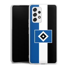DeinDesign Galaxy A53 5G Handy Silikon H&uuml;lle Case transparent Handyh&uuml;lle Stripes Hsv Hamburger Sv Silikon Case