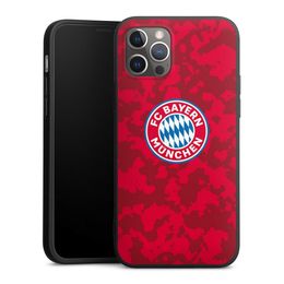 DeinDesign iPhone 12 Pro Handy Premium Silikon H&uuml;lle Handyh&uuml;lle schwarz Case Camouflage Fcb Fc Bayern M&uuml;nchen Silikon Premium Case