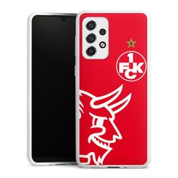 DeinDesign Galaxy A33 5G Handy Silikon H&uuml;lle Case wei&szlig; Handyh&uuml;lle Devil Star 1. Fc Kaiserslautern Silikon Case