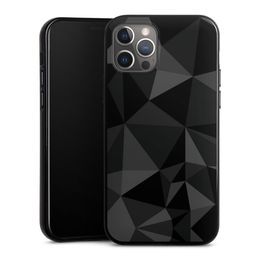 DeinDesign iPhone 12 Pro Handy Silikon H&uuml;lle Case schwarz Handyh&uuml;lle Abstract Muster Geometric