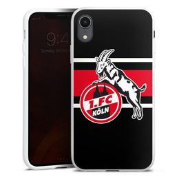 DeinDesign iPhone Xr Handy Silikon H&uuml;lle Case wei&szlig; Handyh&uuml;lle Official Licensed Product 1. Fc K&ouml;ln Logo Silikon Case