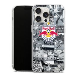 DeinDesign iPhone 15 Pro Max Handy Silikon H&uuml;lle Case transparent Handyh&uuml;lle Salzburg Red Bull Fc Red Bull Salzburg Silikon Case