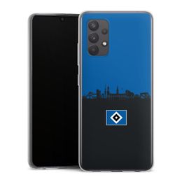 DeinDesign Galaxy A32 4G Handy Silikon H&uuml;lle Case transparent Handyh&uuml;lle Hsv Skyline Hamburg Silikon Case